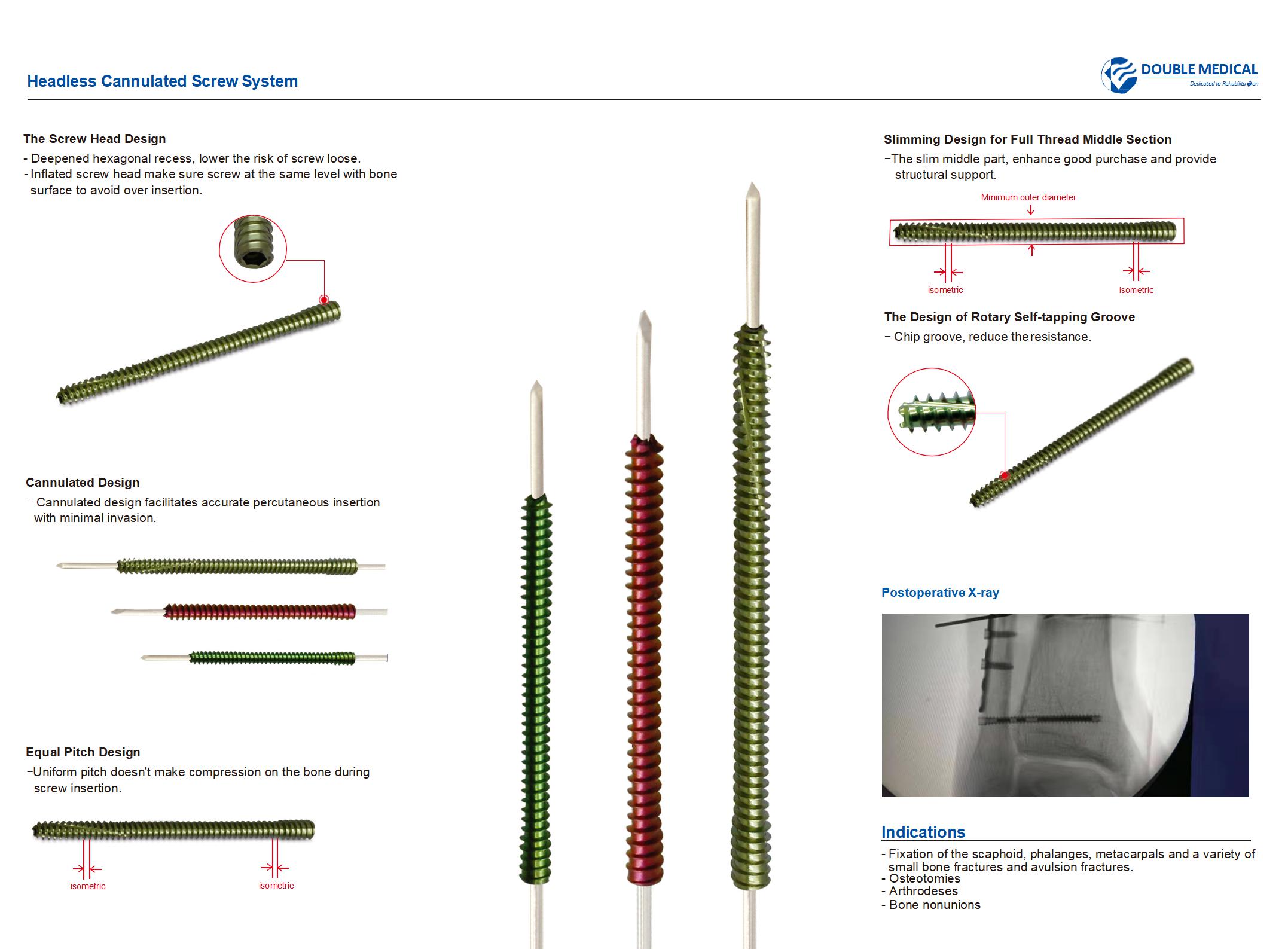 Headless Cannulated Screw,Medical Device Manufacturers -Double Medical